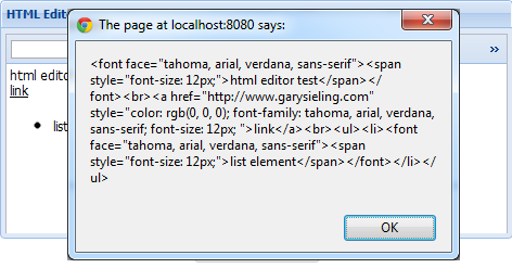 ExtJS HtmlEditor Example - Gary Sieling