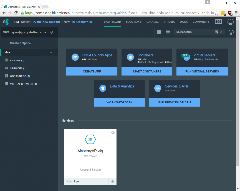 Using The Watson Api From Node Gary Sieling